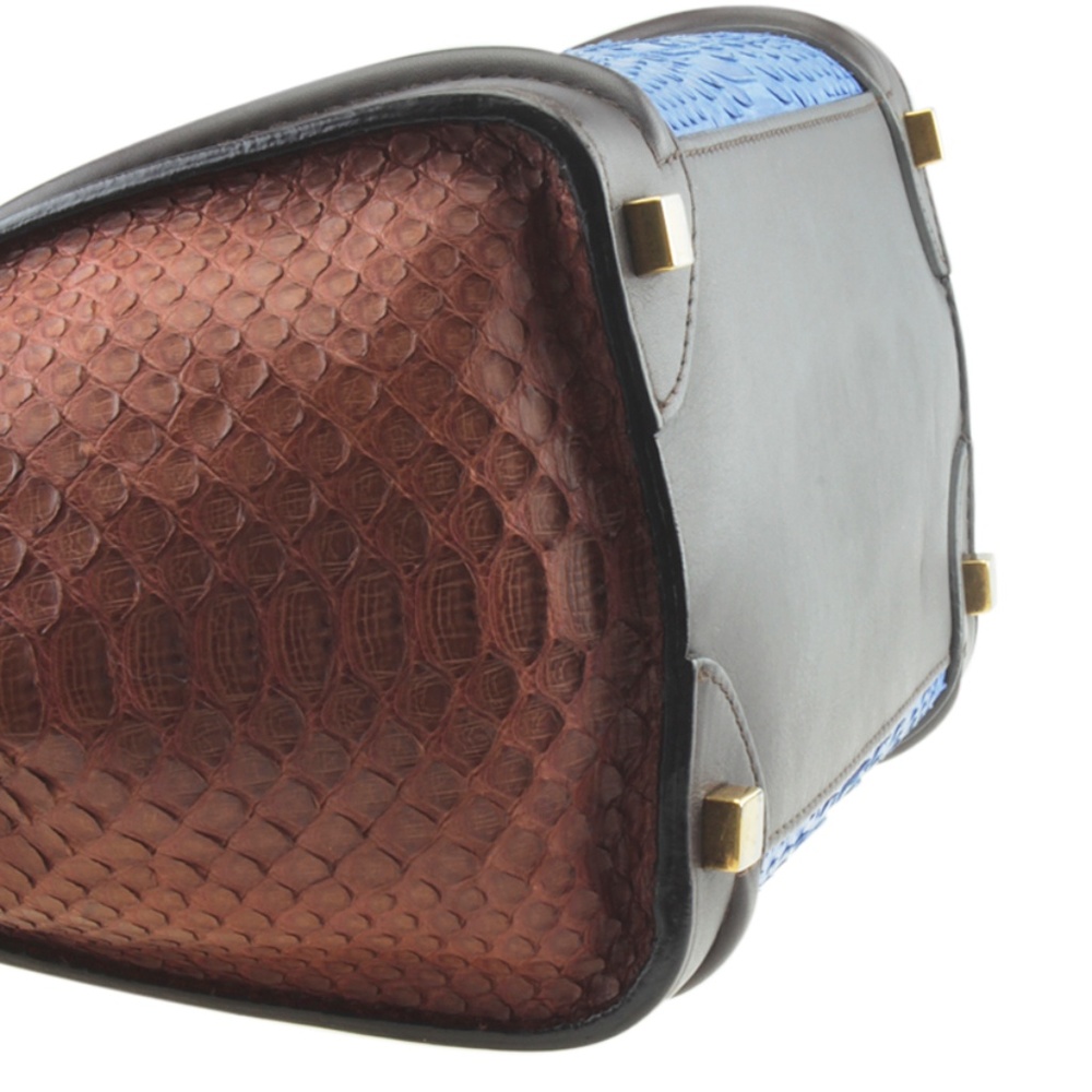 Celine Micro Luggage Tri-Color Satchel Bag 175958 - Gem